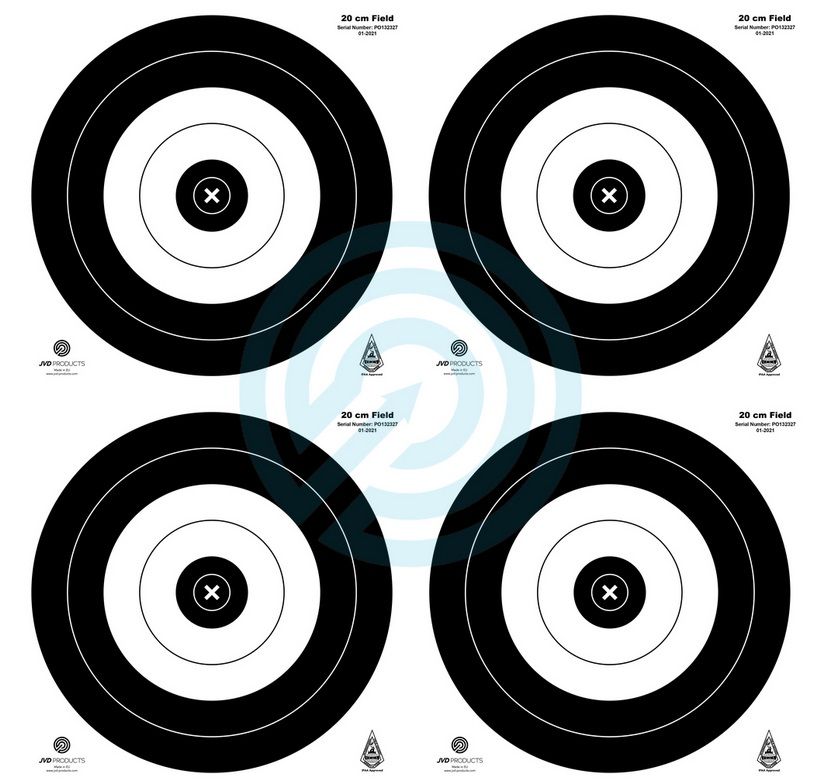 JVD IFAA Field 4 x 20 cm Target Faces
